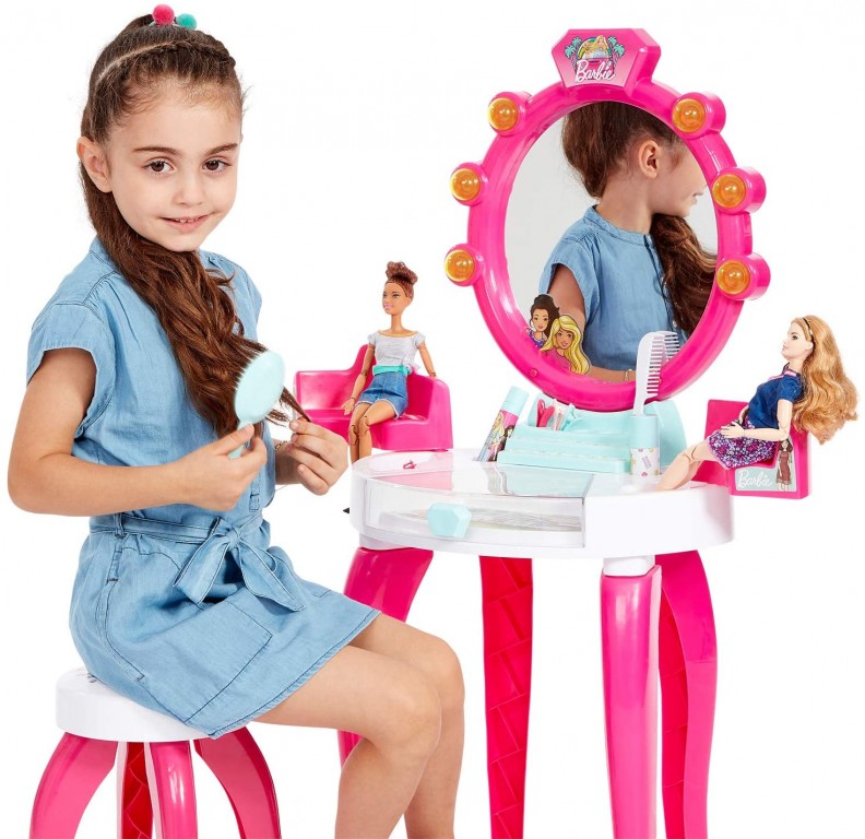 Toaletni sto Barbie sa tabureom sa svetlom i zvukom | Barbie,Beauty ...