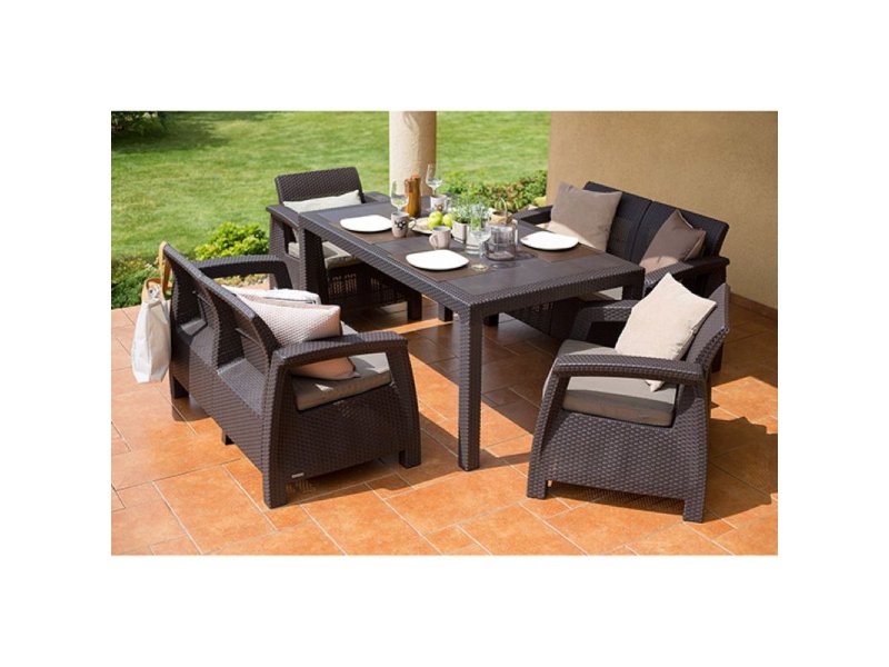 Curver Baštenska garnitura Corfu Fiesta braon CU 258945 | Baštenske ...