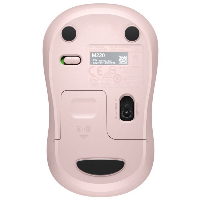 Logitech M220 Silent Mouse for Wireless, Noiseless Productivity, Rose ...