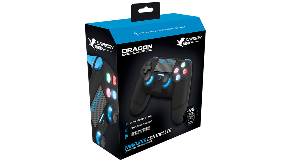 PS4 Dragon Shock 4 Wireless Controller Black | Volani i džojstici