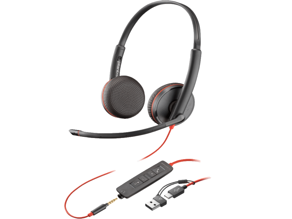 Slušalice HP Poly Blackwire 3225 Stereo USB-C Headset +3.5mm Plug +USB ...