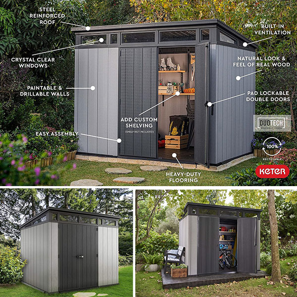 Baštenska kuća 9x7 Artisan siva Keter CU 236877 | Kućice i baštenski ...