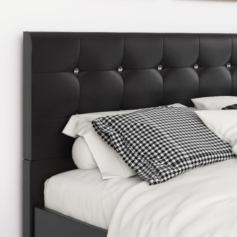 Versaj Bračni Krevet 216X164X108 cm - Crni | Kreveti