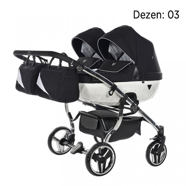 Kolica za blizance Junama Diamond S-Line V2 DUO Set 3u1 | Kolica za bebe