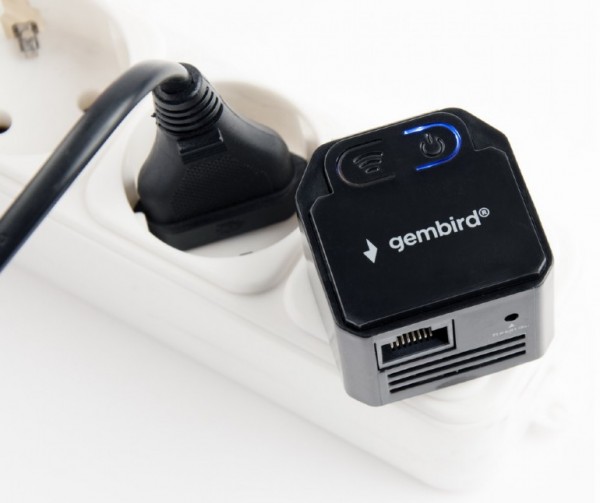 Gembird WiFi ripiter/ruter WNP-RP300-03-BK 300Mbps, 2x3dBi, RF pwr ...