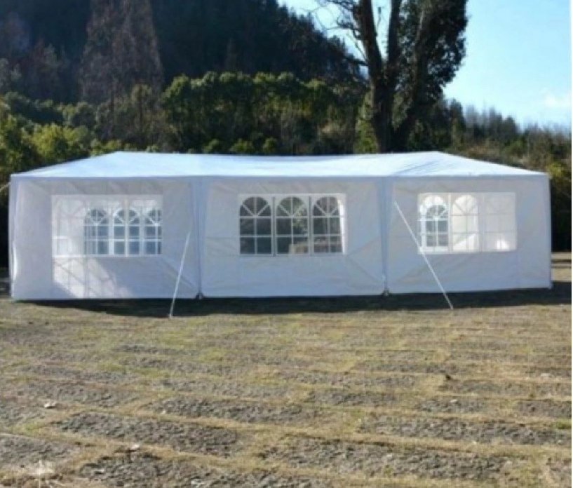 Paviljon Tenda 9x3m Bela Sa Stranicama | Paviljoni i tende