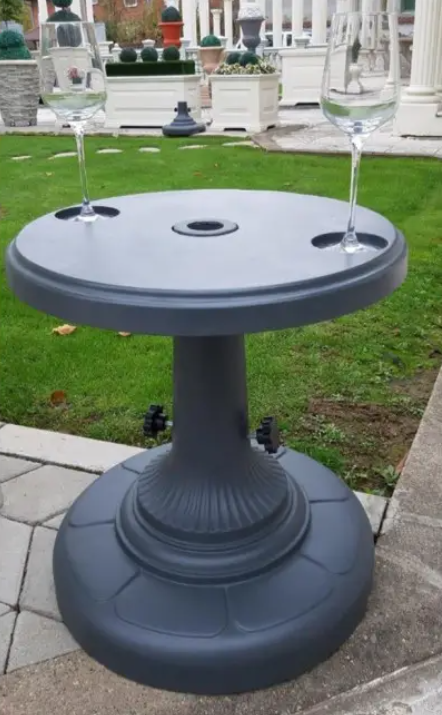 Sto sa postoljem za suncobran antracit | Stolovi za baštu