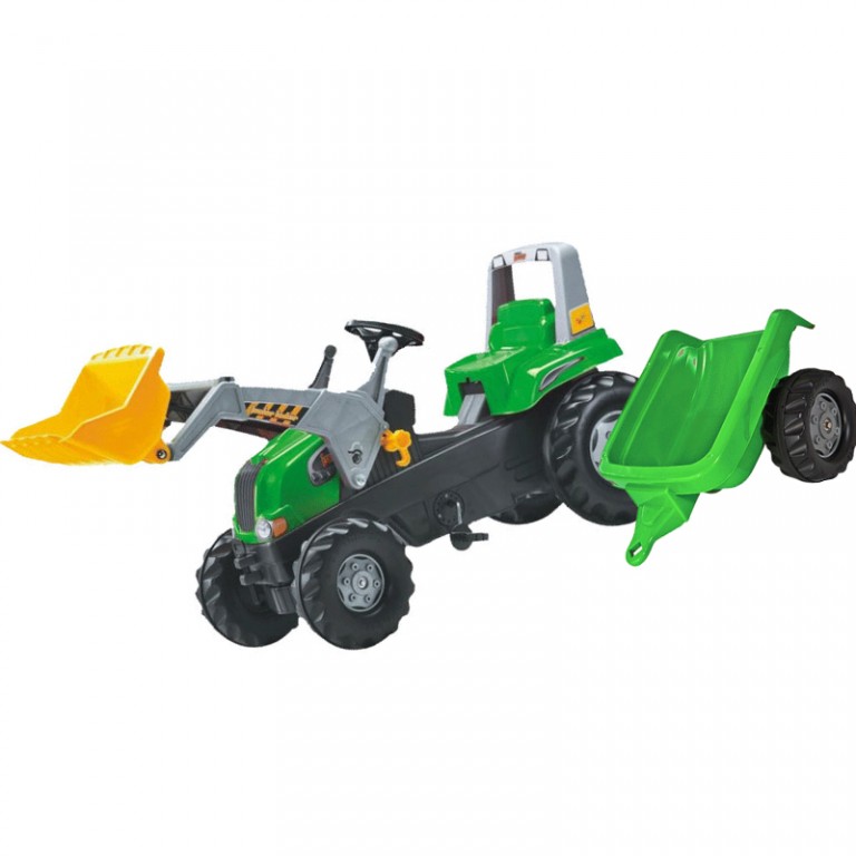 Traktor na pedale Junior sa kašikom i prikolicom | Dečiji automobili na ...