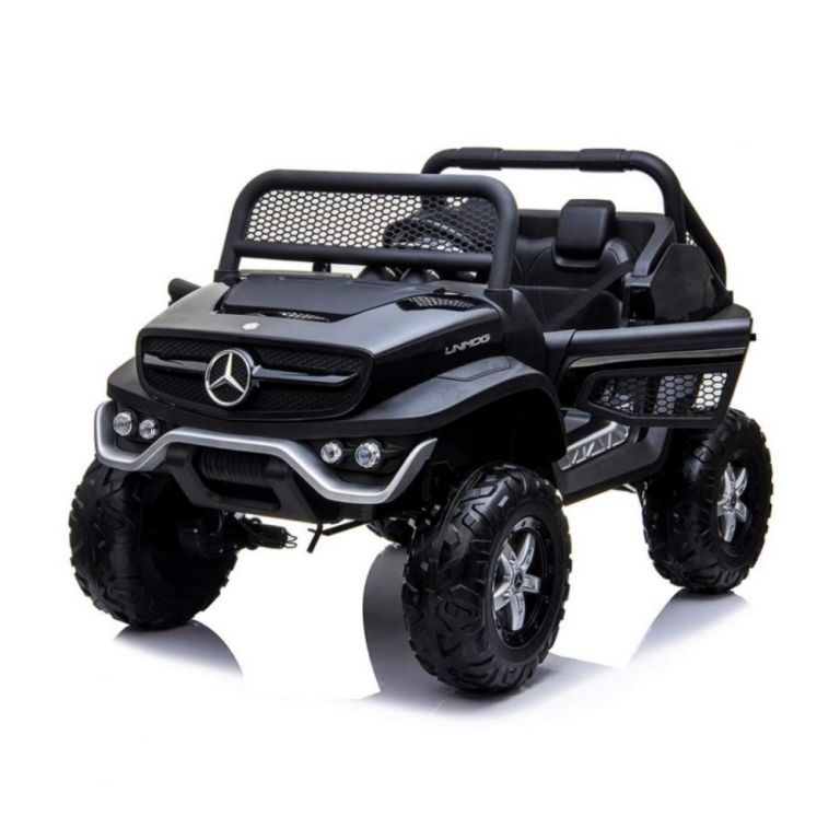 Dečiji auto Dvosed na akumulator Mercedes-Benz Unimog 318 crni | Dečiji ...
