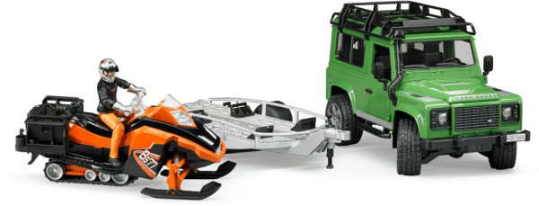 Džip Land Rover sa prikolicom i motornim sankama BRUDER | Olimp Sport