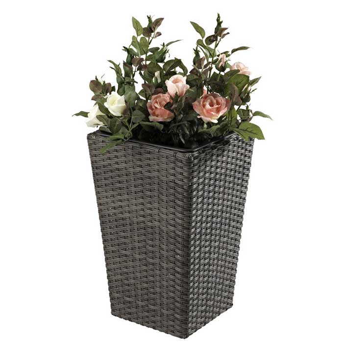 Visoka saksija 31 x 31 x 50 cm siva | Olimp Sport