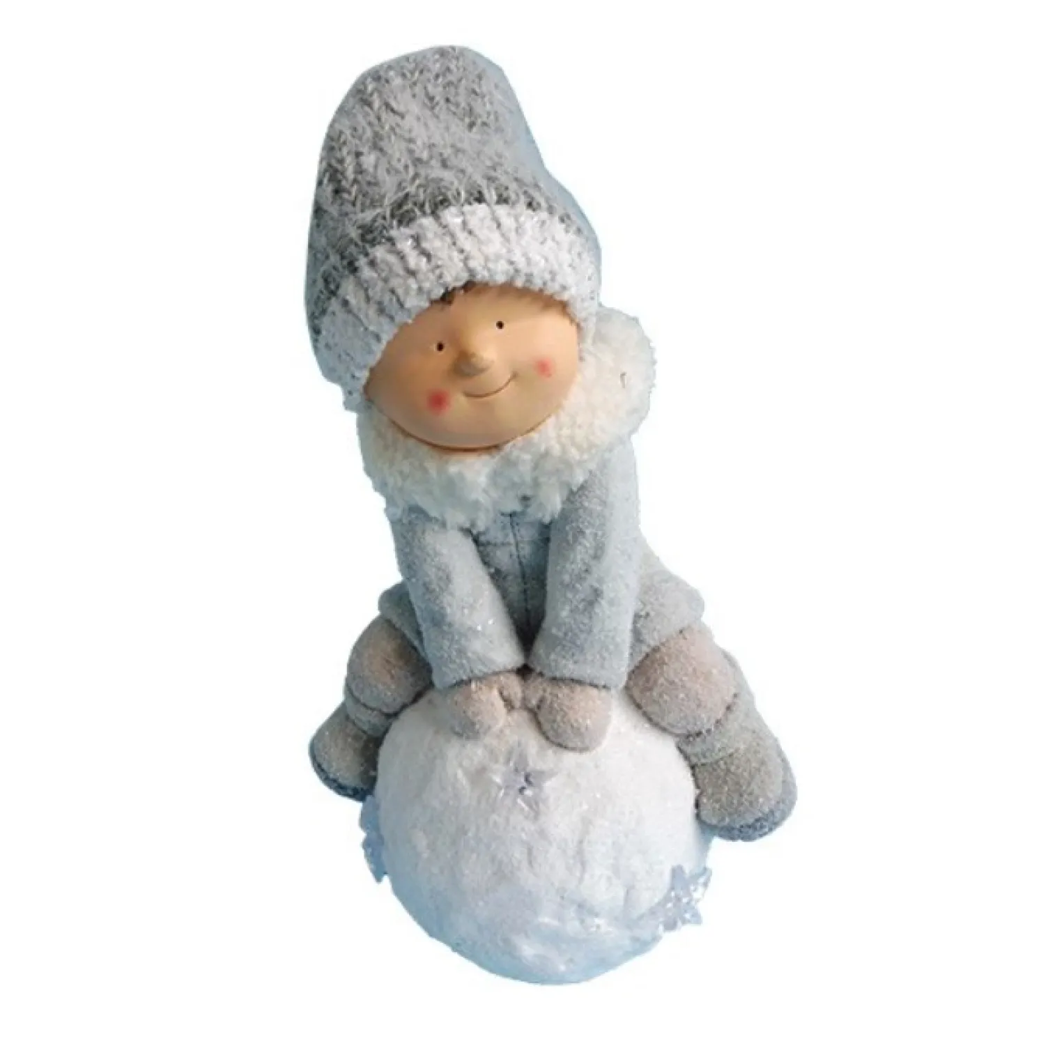 Novogodišnja dekoracija dečak na grudvi 42 cm Willy | Olimp Sport