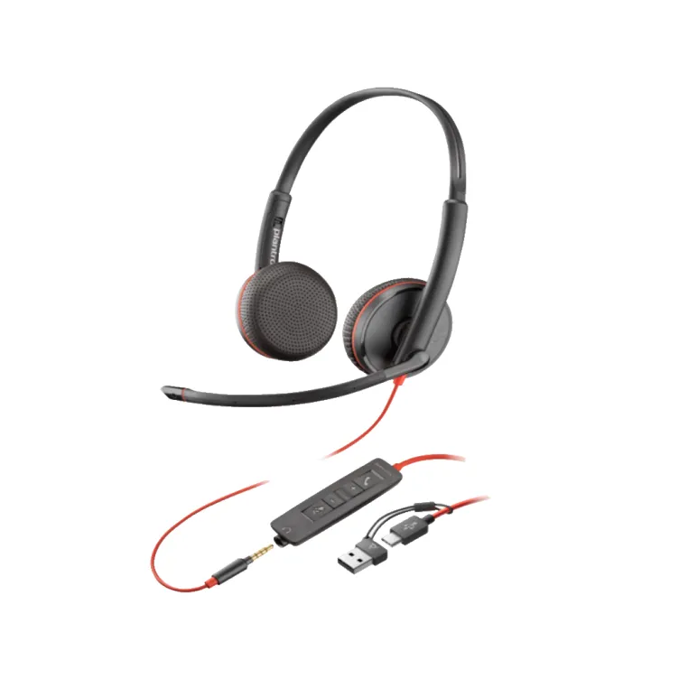 Slušalice HP Poly Blackwire 3225 Stereo USB-C Headset +3.5mm Plug +USB ...