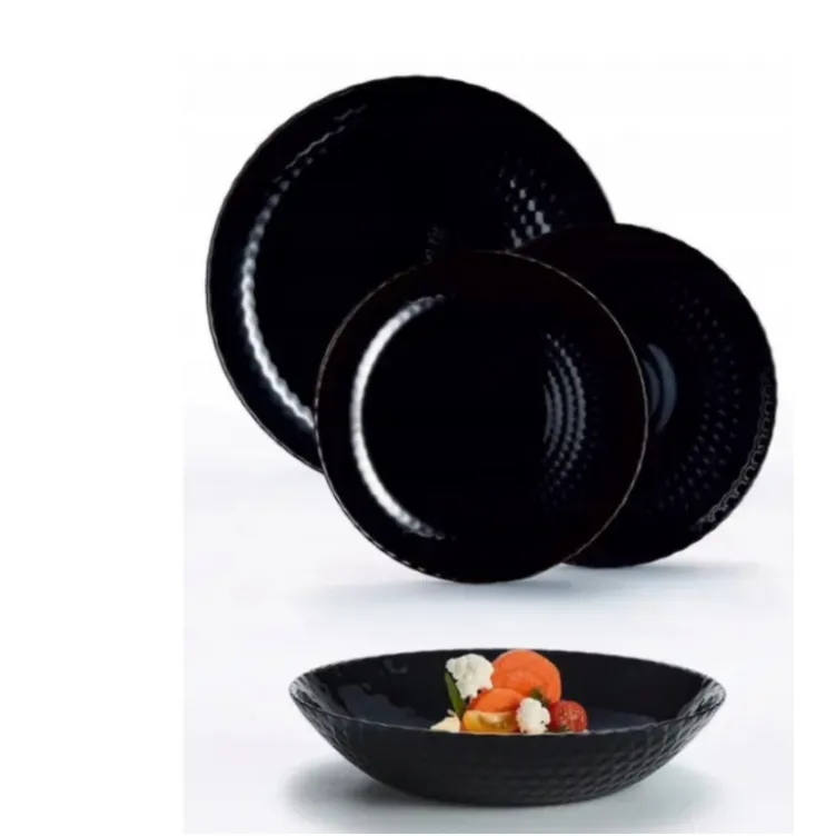 Set tanjira Luminarc pampile crni 18/1 | Tanjiri i šoljice